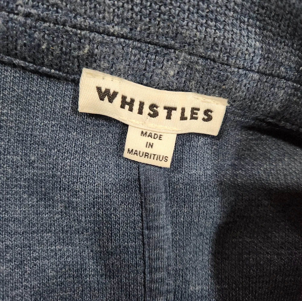 Whistles | Jackets & Coats | Whistles Blue Jersey Blazer Jacket | Poshmark